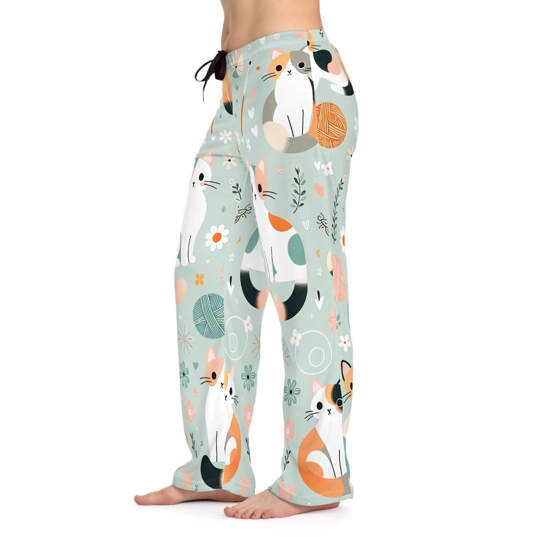 Calico Cat Delight Women's Pajamas Cozy and Stylish Polyester Pajama ...