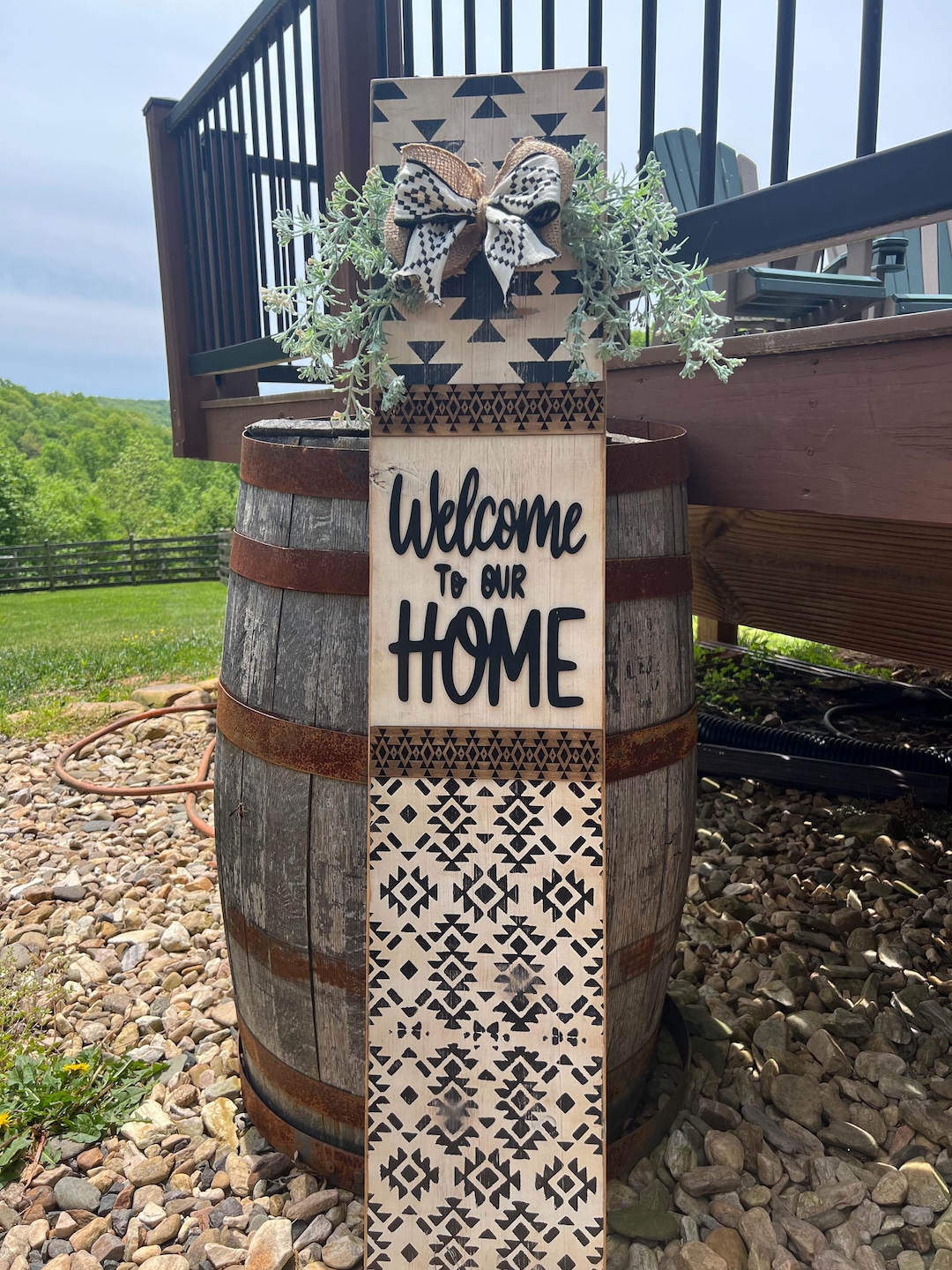 Welcome to Our Home Porch Leaner Sign/ Porch Sign/ Sign for Porch/ 3D ...