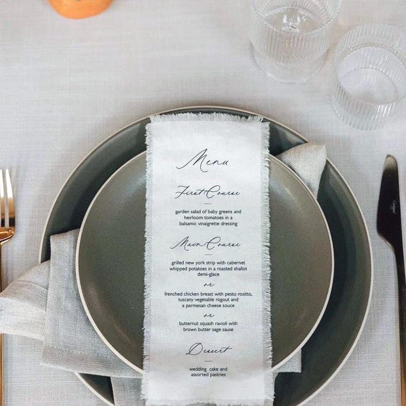 Custom Wedding Menus - Etsy
