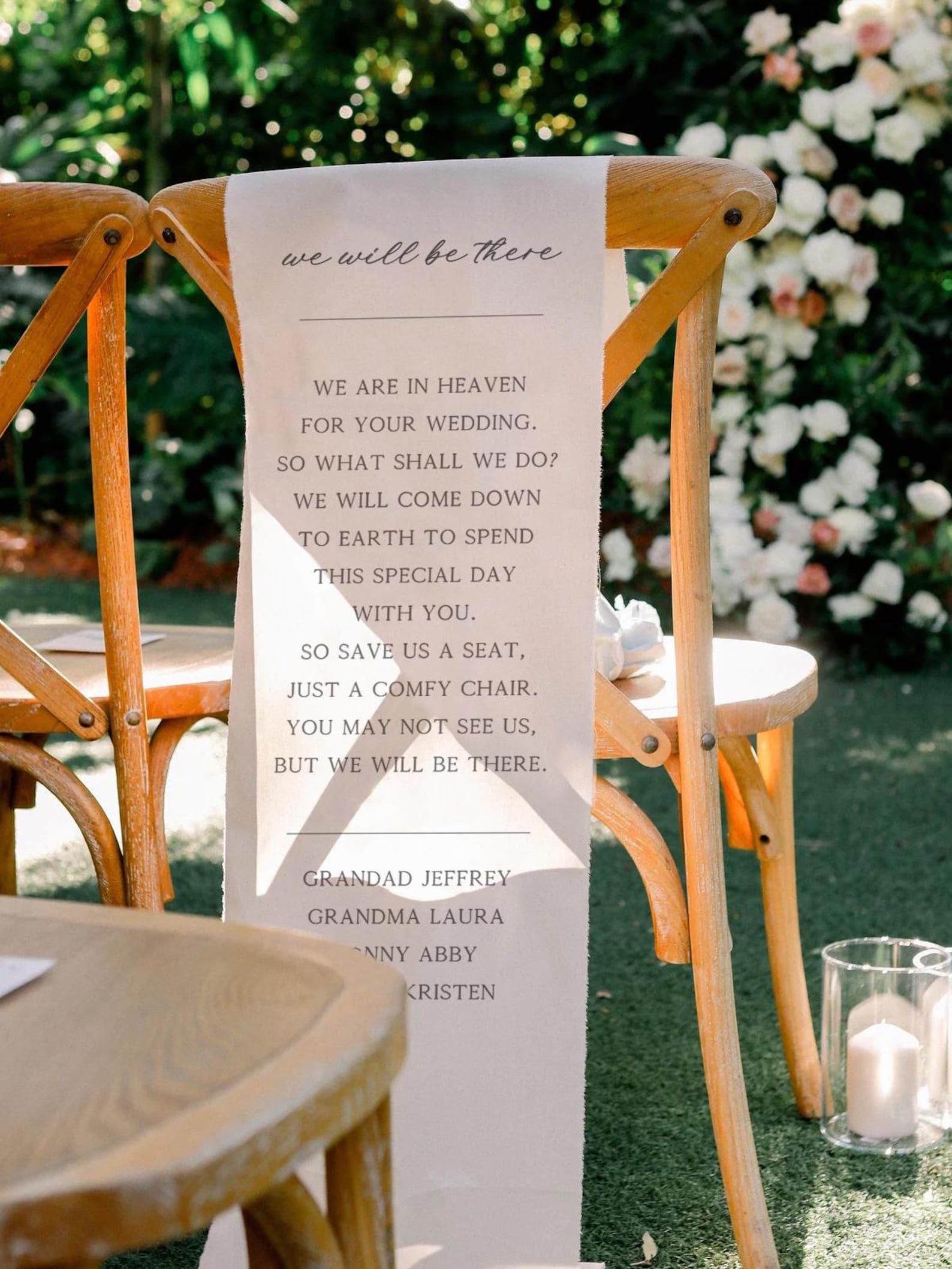 In Memory of Premium Linen Signage - Size 18x70 Inch | Custom in Memory ...