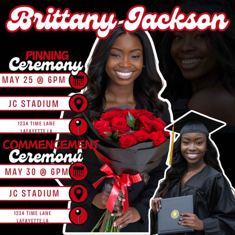 Graduation Invitation, Graduation Party Invitation Template, Graduation ...