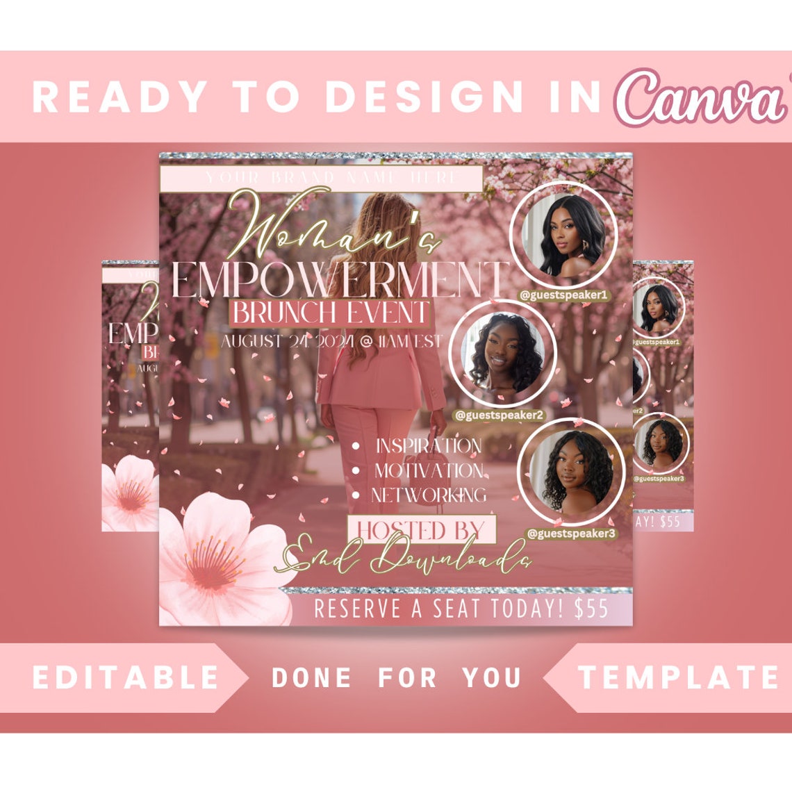 Women's Empowerment Brunch Flyer Template (digital Download) - Etsy