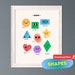 Shapes Poster: Kids Educational Wall Art (digital Download) - Etsy