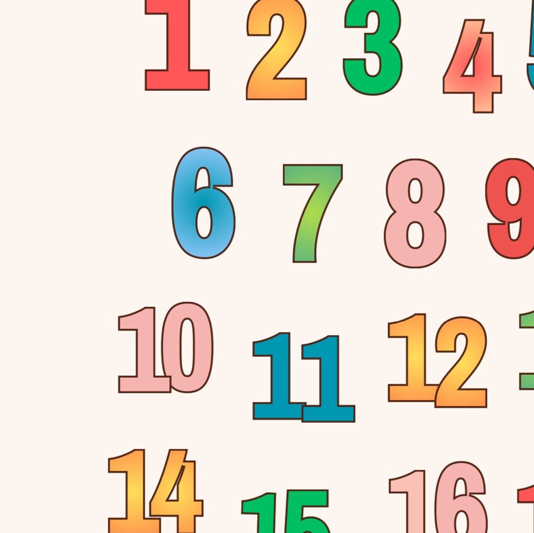 Printable Counting Poster Kindergarten Poster Numbers Printable ...