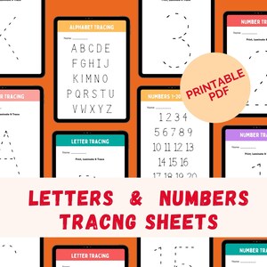 Alphabet & Number Tracing Workbook: Preschool Writing Practice (PDF ...