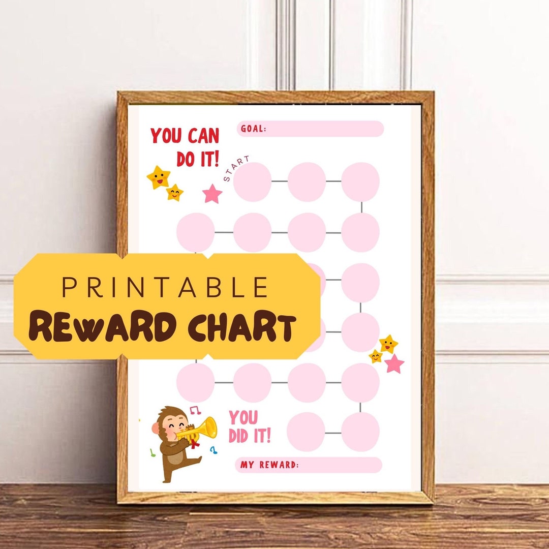 Printable Reward Chart Toddler Music Practice Tracker 21 Day Reward ...