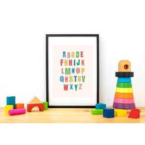 Alphabet Poster Educational Poster Toddler Playroom Decor Printable Abc ...