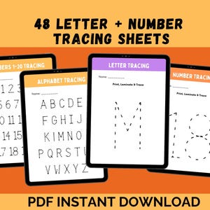 Alphabet & Number Tracing Workbook: Preschool Writing Practice (PDF ...