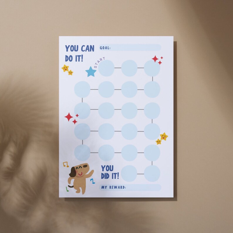 Printable Reward Chart Kids Printable Potty Chart Dog Sticker Chart ...