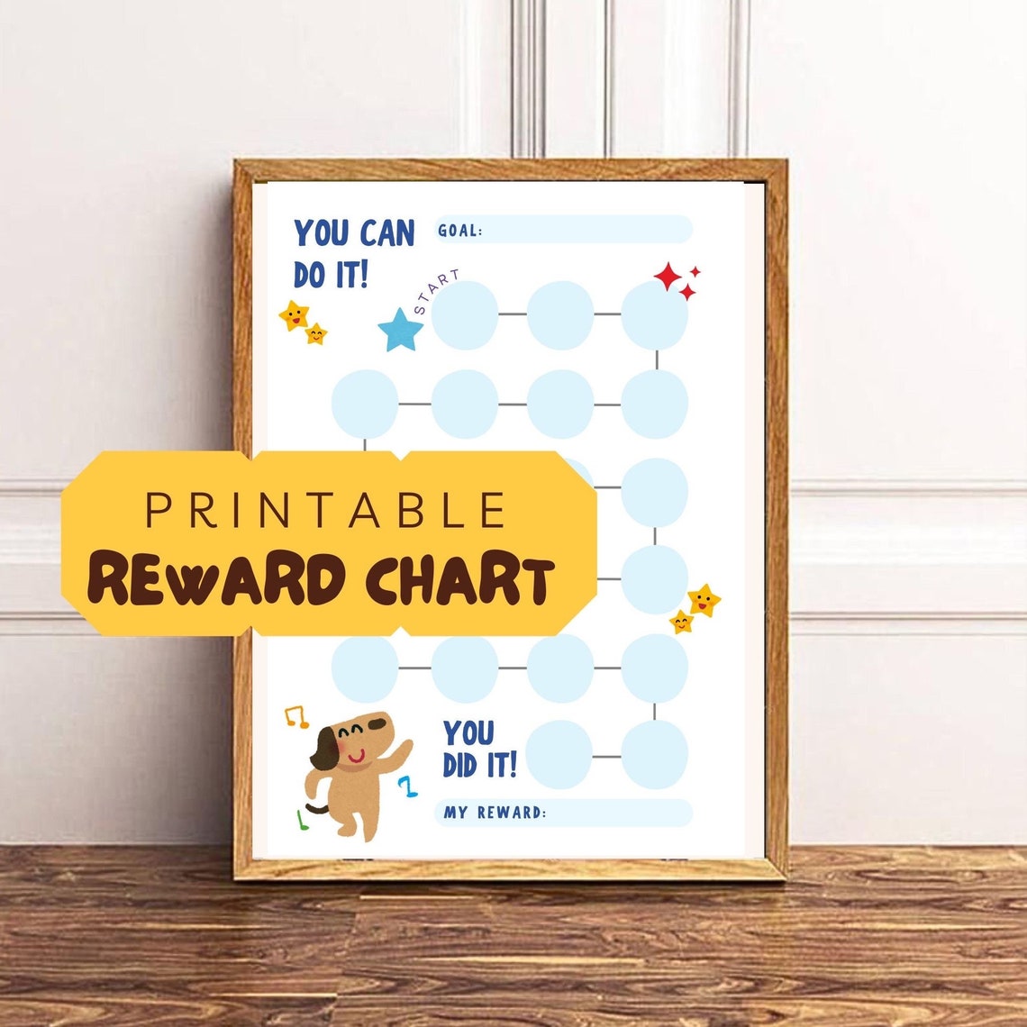 Printable Reward Chart Kids Printable Potty Chart Dog Sticker Chart ...