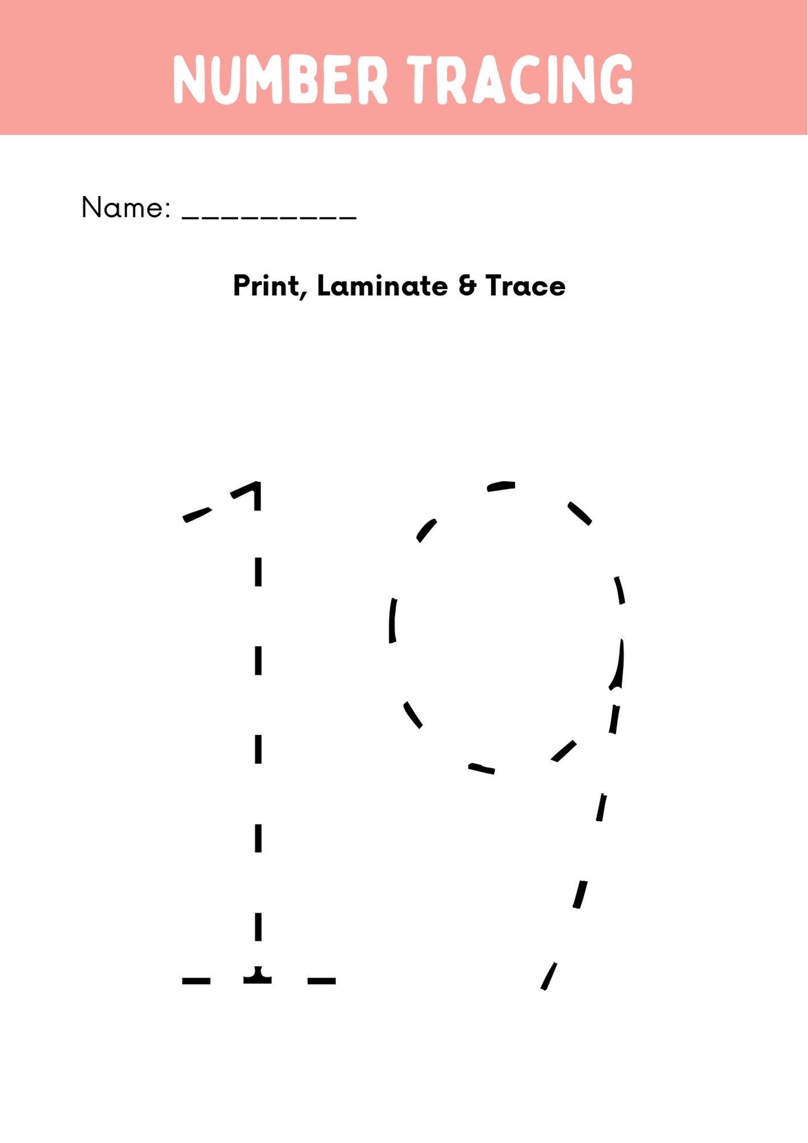Alphabet & Number Tracing Workbook: Preschool Writing Practice (PDF ...