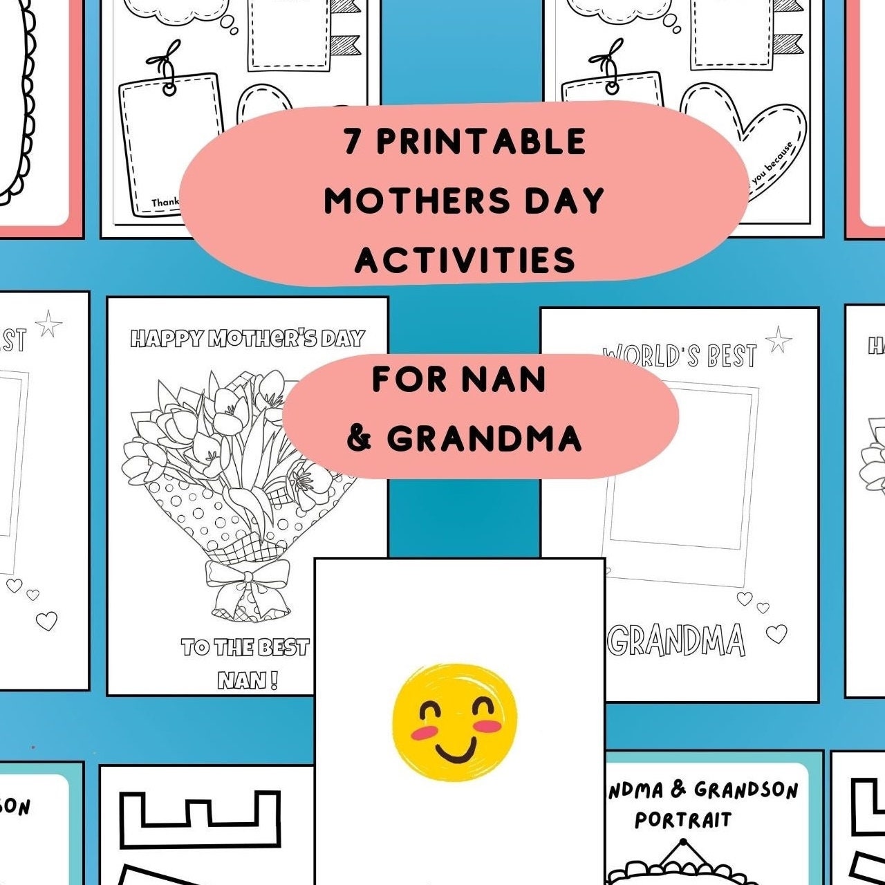 Printable Mothers Day Activity Personalised Mothers Day Gift Grandma ...