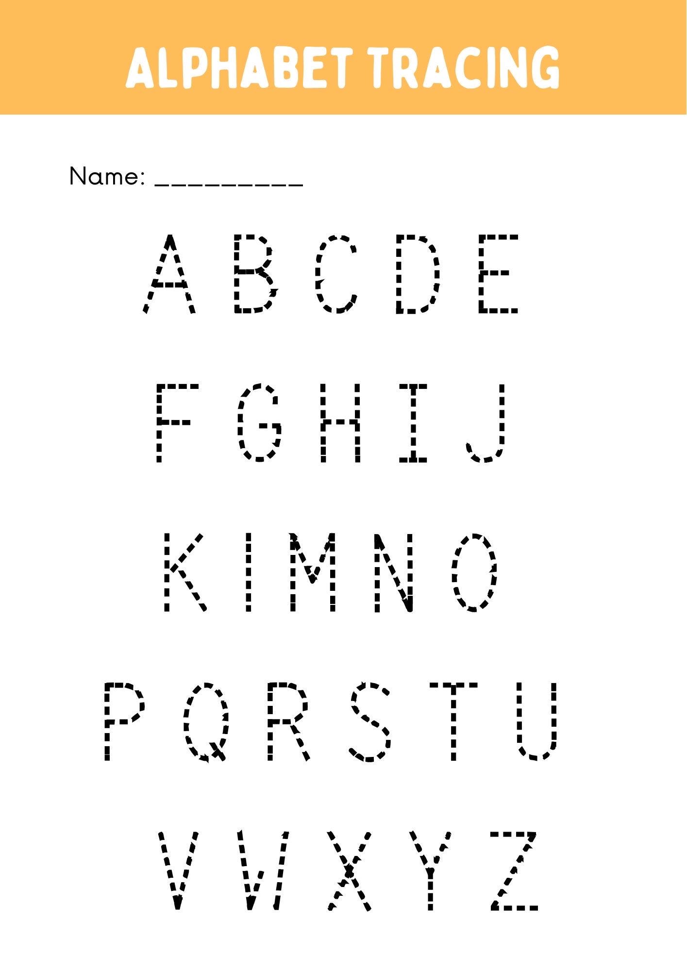 Alphabet & Number Tracing Workbook: Preschool Writing Practice (PDF ...