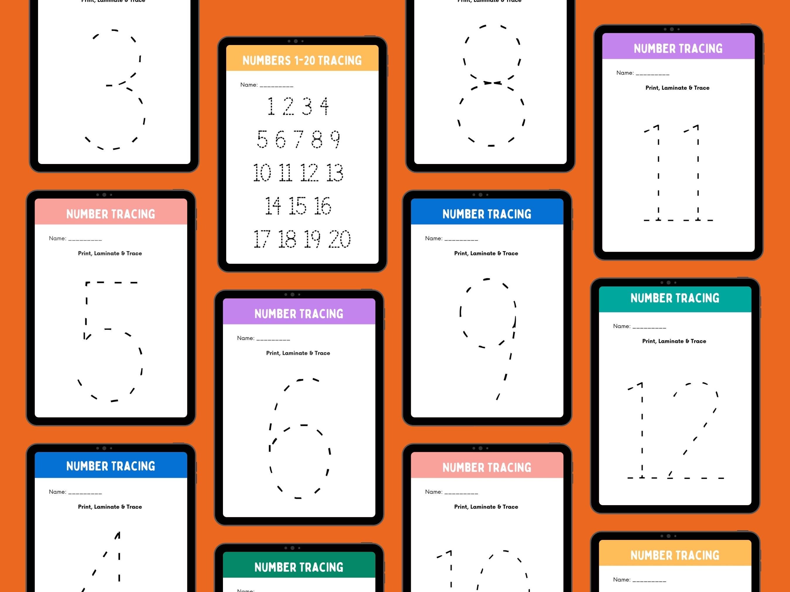 Alphabet & Number Tracing Workbook: Preschool Writing Practice (PDF ...