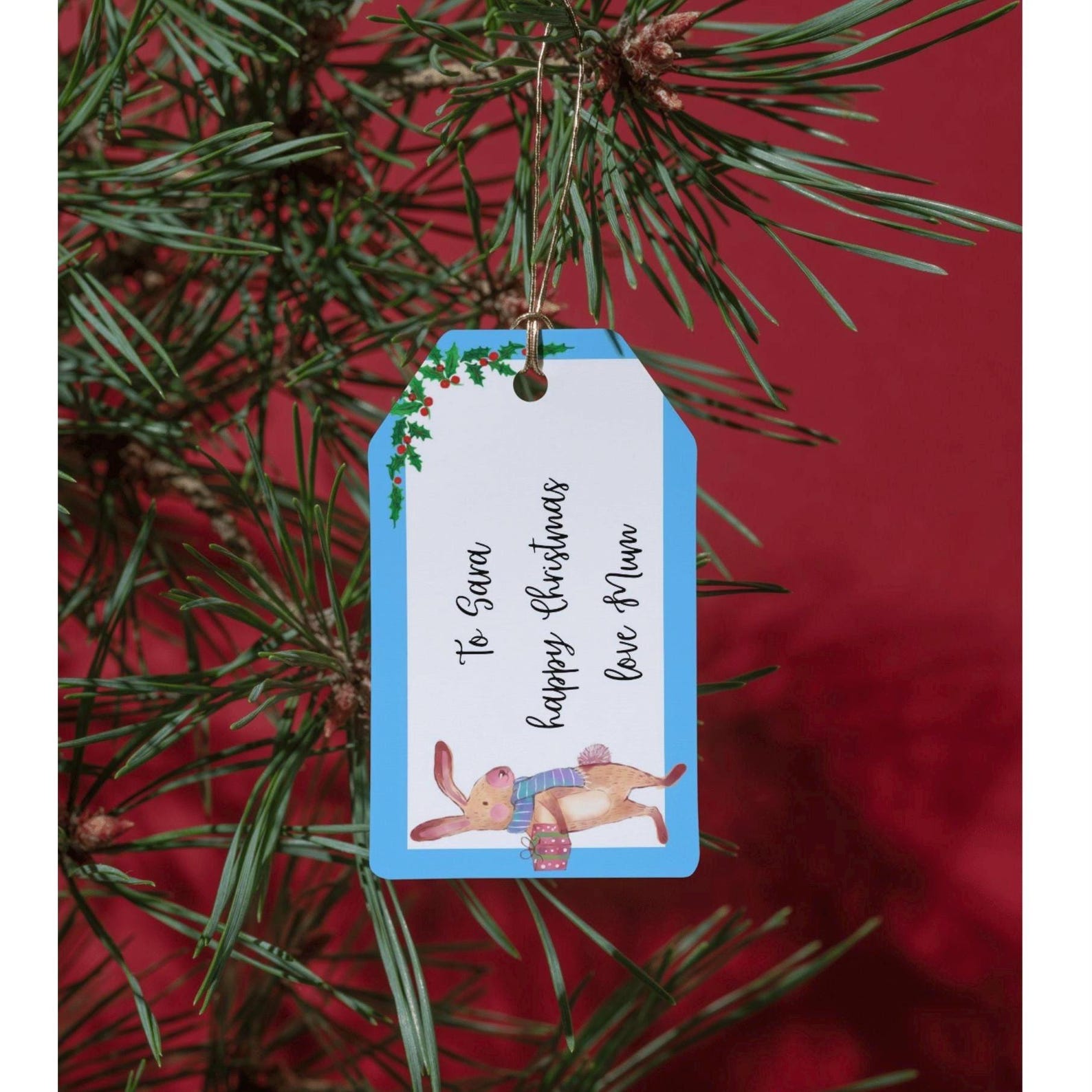 Downloadable Christmas Label Printable Christmas Gift Tags White ...