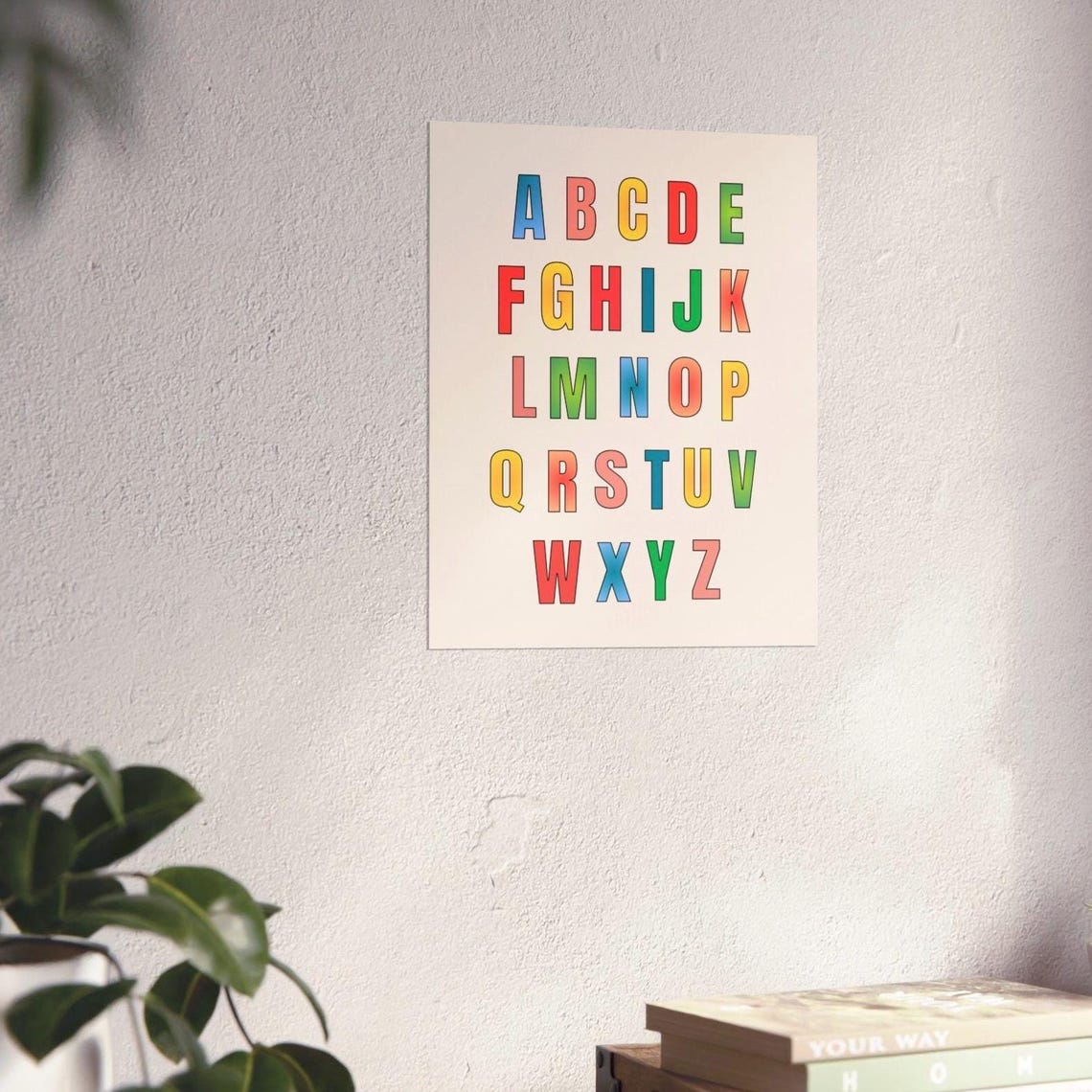 Alphabet Poster Educational Poster Toddler Playroom Decor Printable Abc ...