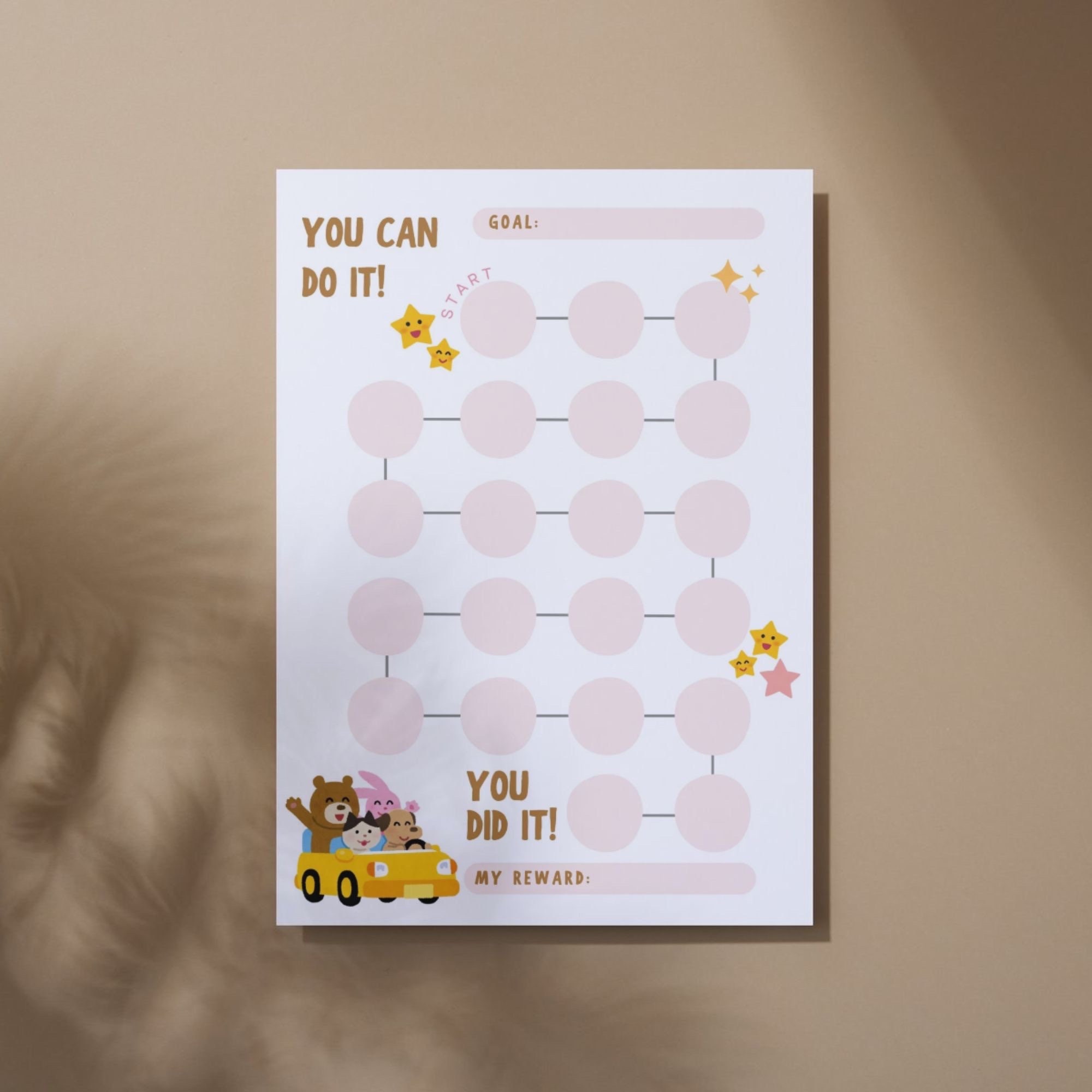 Reward Chart Preschool Behaviour Chart Potty Training Chart Animals ...