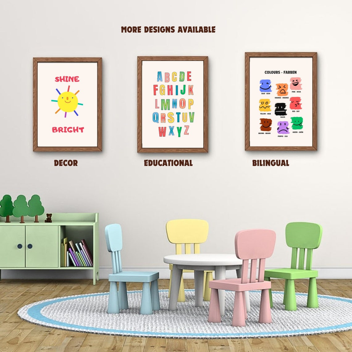 Alphabet Poster Educational Poster Toddler Playroom Decor Printable Abc ...
