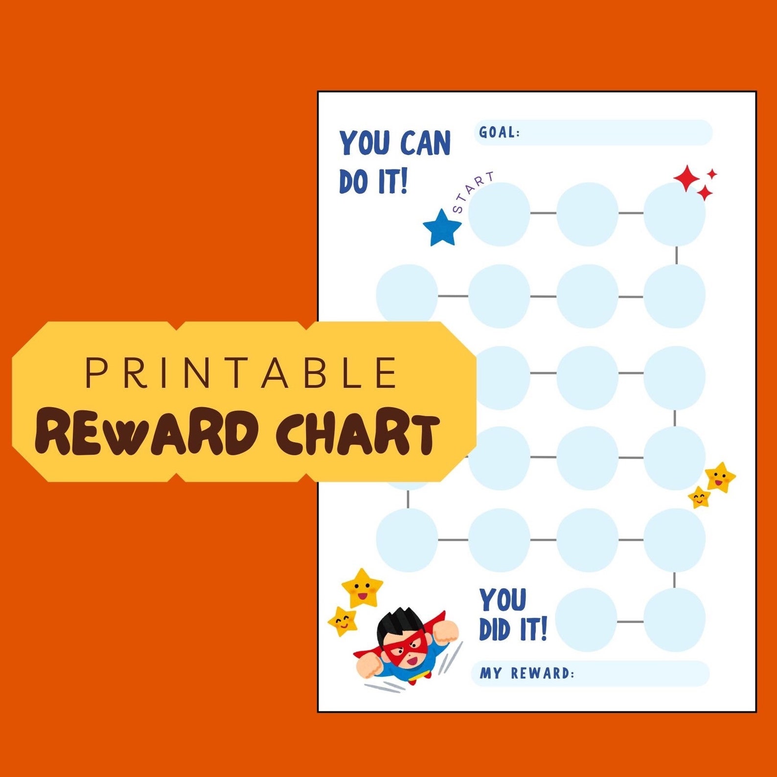 Printable Kids Reward Chart: Toddler Behavior, Preschool Teacher ...