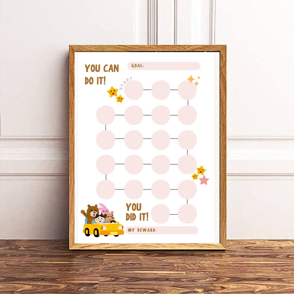 Kids Reward Chart: Printable Behavior & Potty Training (digital ...