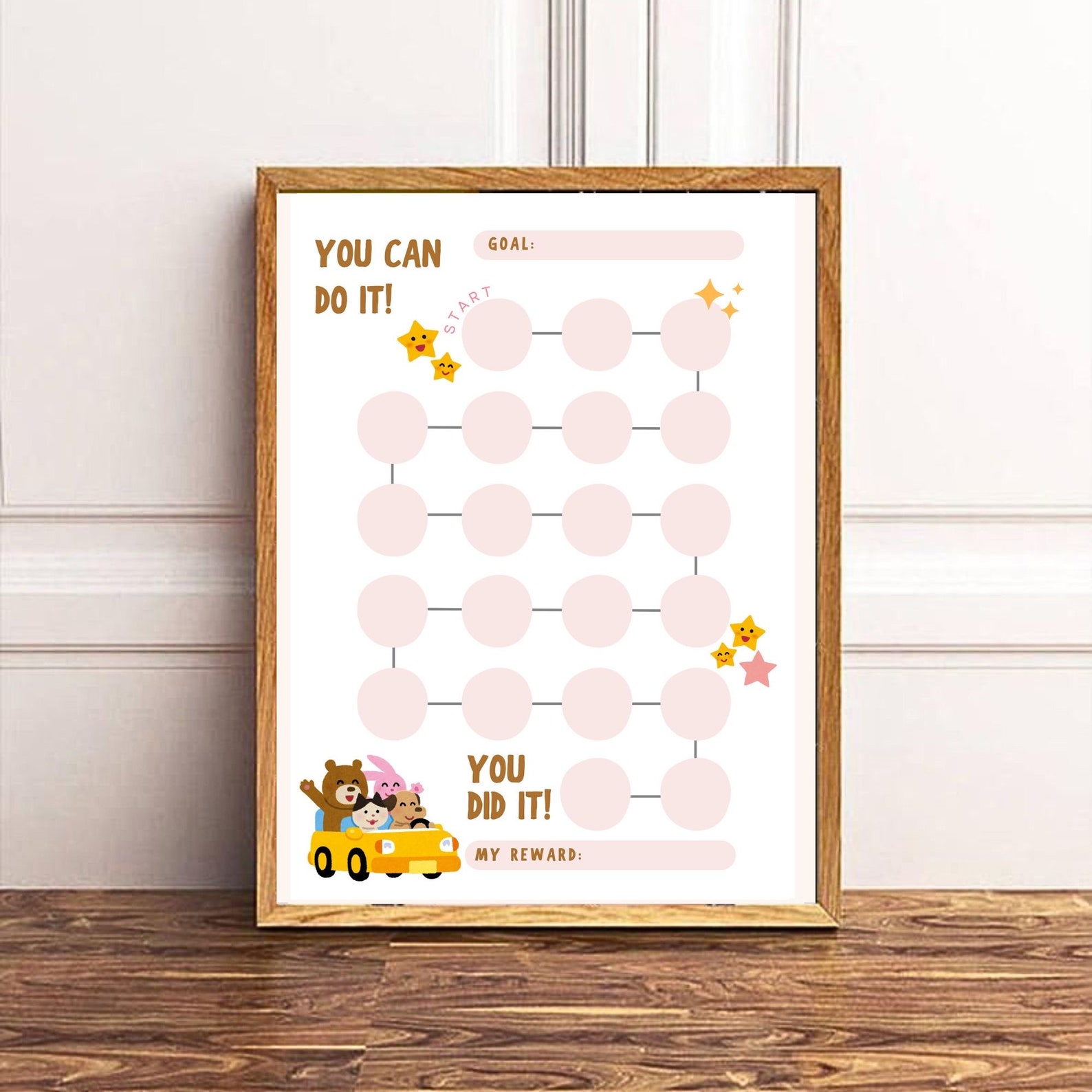 Kids Reward Chart: Printable Behavior & Potty Training (digital ...