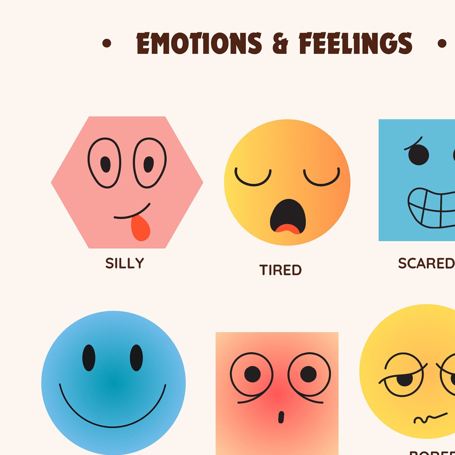 Printable Poster Kids Feelings Chart Learning Poster Homeschool ...