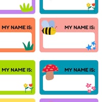 Printable Flower Student Name Labels, Editable Classroom Labels, Back ...