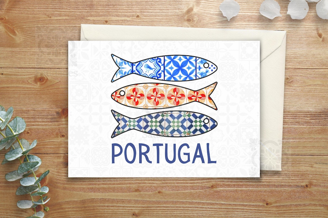 Portuguese Sardines Art Print: Azulejo Tile Fish Design (instant ...