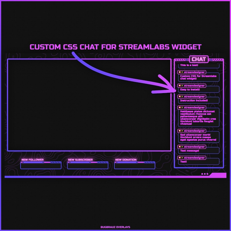 Animated PURPLE NEON Stream Overlays Package for Twitch, Youtube, OBS ...