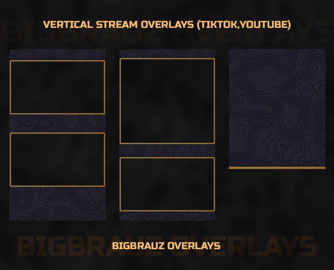 Animated Gray Gold Tiktok Stream Overlay Package: Alerts, Scenes ...