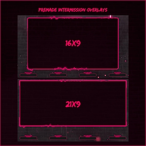 PINK NEON Stream OVERLAYS Package With Lighting Effects - Etsy