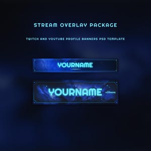 Celestial Dark Blue Animated Stream Overlay Package - Etsy