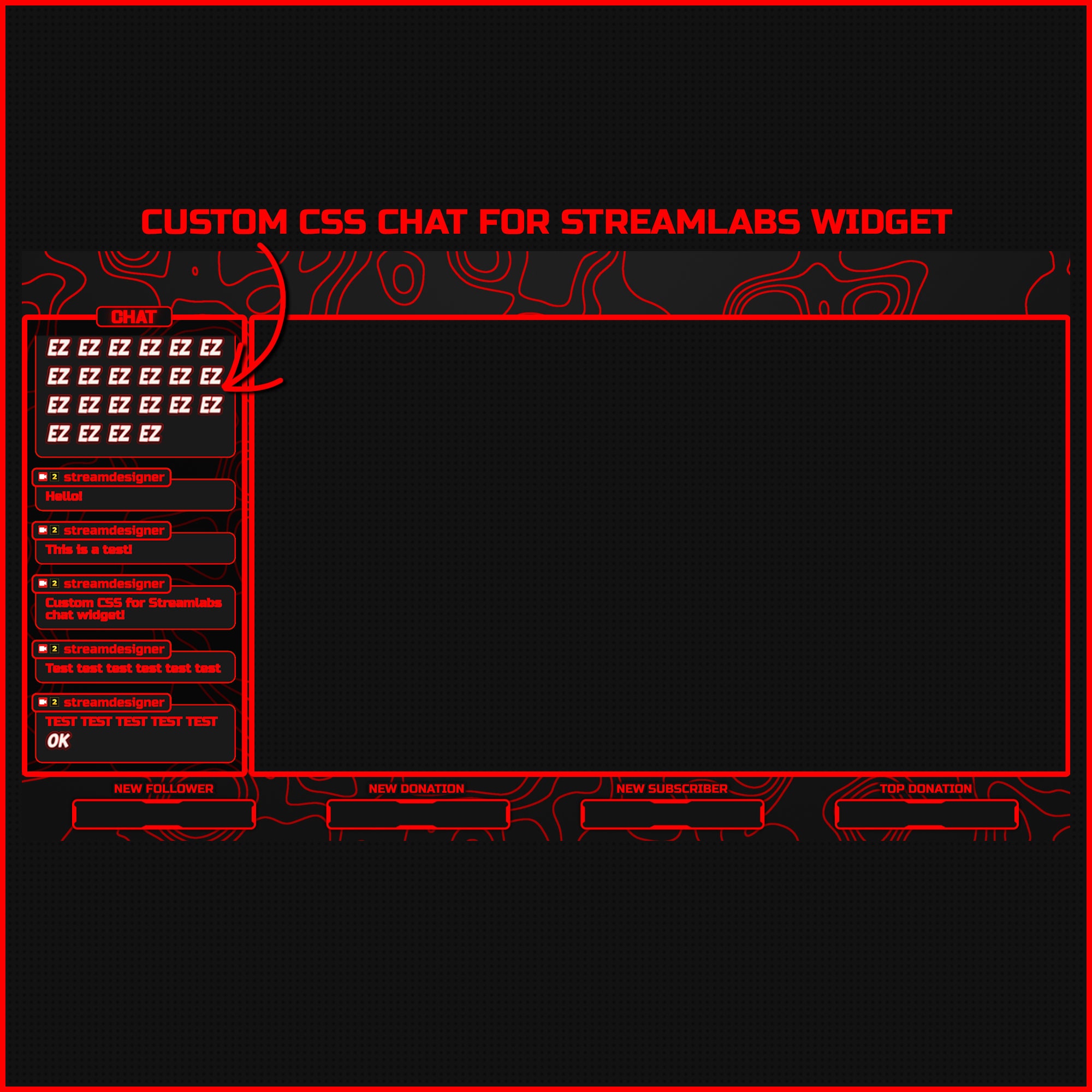 Animated RED Stream Overlays Package for Twitch, Youtube, OBS ...