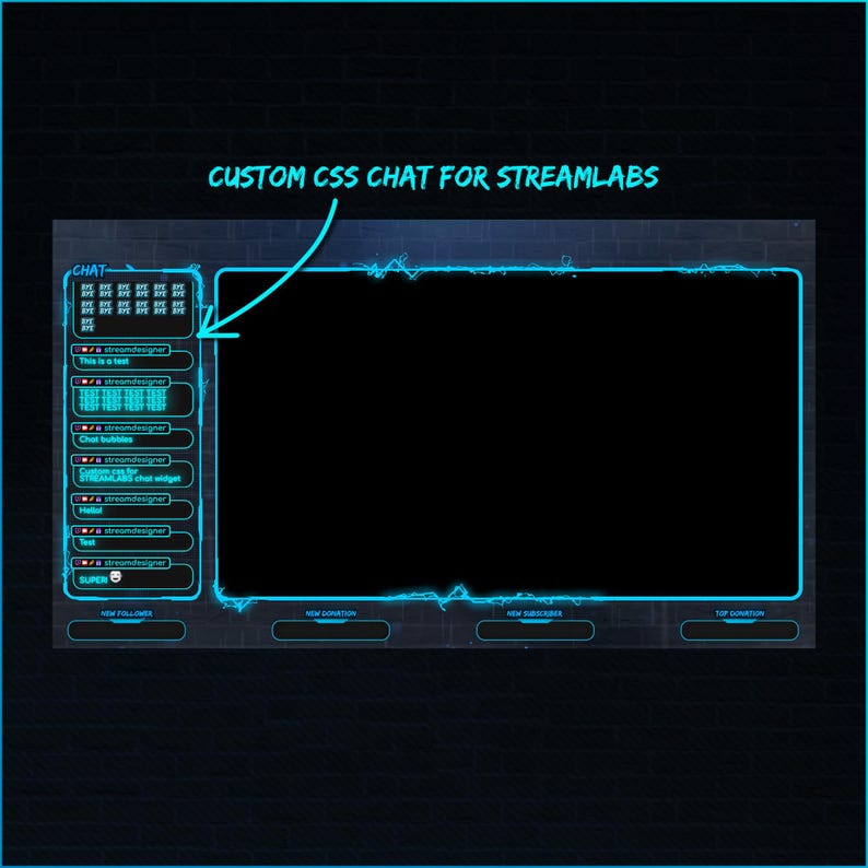 OVERLAYS Stream Animated BLUE NEON Style Twitch Package - Etsy