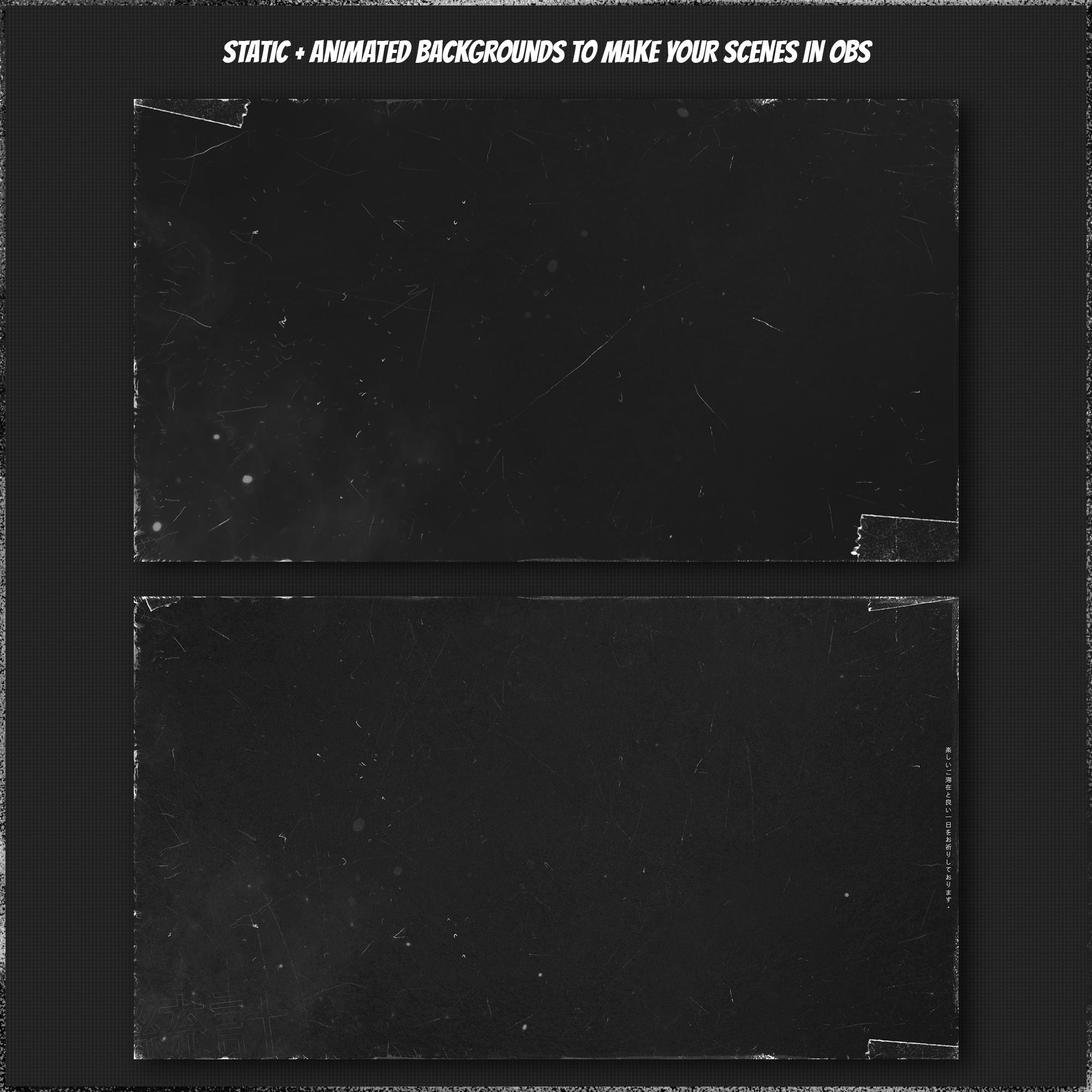 Animated Dark Anime Stream Overlays Package for Twitch, Youtube, OBS ...