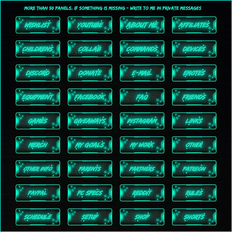 ANIMATED Green Neon STREAM OVERLAYS for Twitch, Youtube (obs Studio and ...