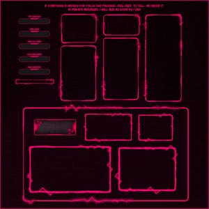 PINK NEON Stream OVERLAYS Package With Lighting Effects - Etsy