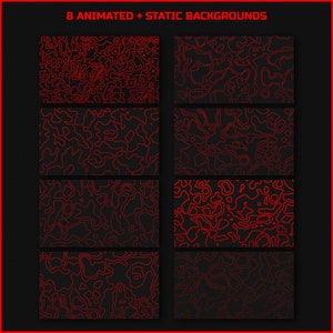 Animated RED Stream Overlays Package for Twitch, Youtube, OBS ...