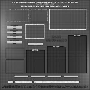 Animated WHITE Stream Overlays Package for Twitch, Youtube, OBS ...