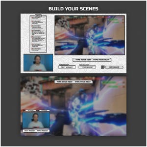 Animated WHITE Stream Overlays Package for Twitch, Youtube, OBS ...