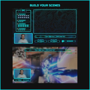 Animated BLUE Stream Overlays Package for Twitch, Youtube, OBS ...