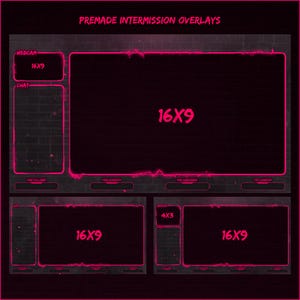 PINK NEON Stream OVERLAYS Package With Lighting Effects - Etsy