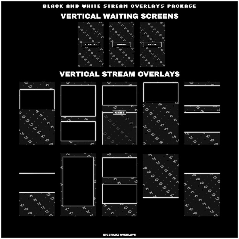 Animated DARK Stream Overlays Package for Twitch, Youtube, OBS ...