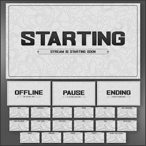 Animated WHITE Stream Overlays Package for Twitch, Youtube, OBS ...