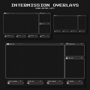 Animated DARK RETRO Twitch OVERLAY Package - Minimal Dark Twitch Theme ...