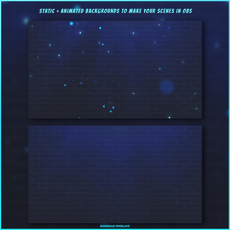 Animated Blue Neon Stream Overlays Package - Etsy