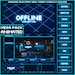 Animated Blue Neon Stream Overlays Package (twitch Overlays, Youtube ...