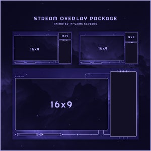 Animated Celestial Stream Overlay Package: Dark Purple Moon Theme - Etsy
