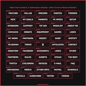 Animated RED Stream Overlays Package for Twitch, Youtube, OBS ...