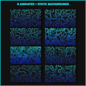 Animated BLUE Stream Overlays Package for Twitch, Youtube, OBS ...